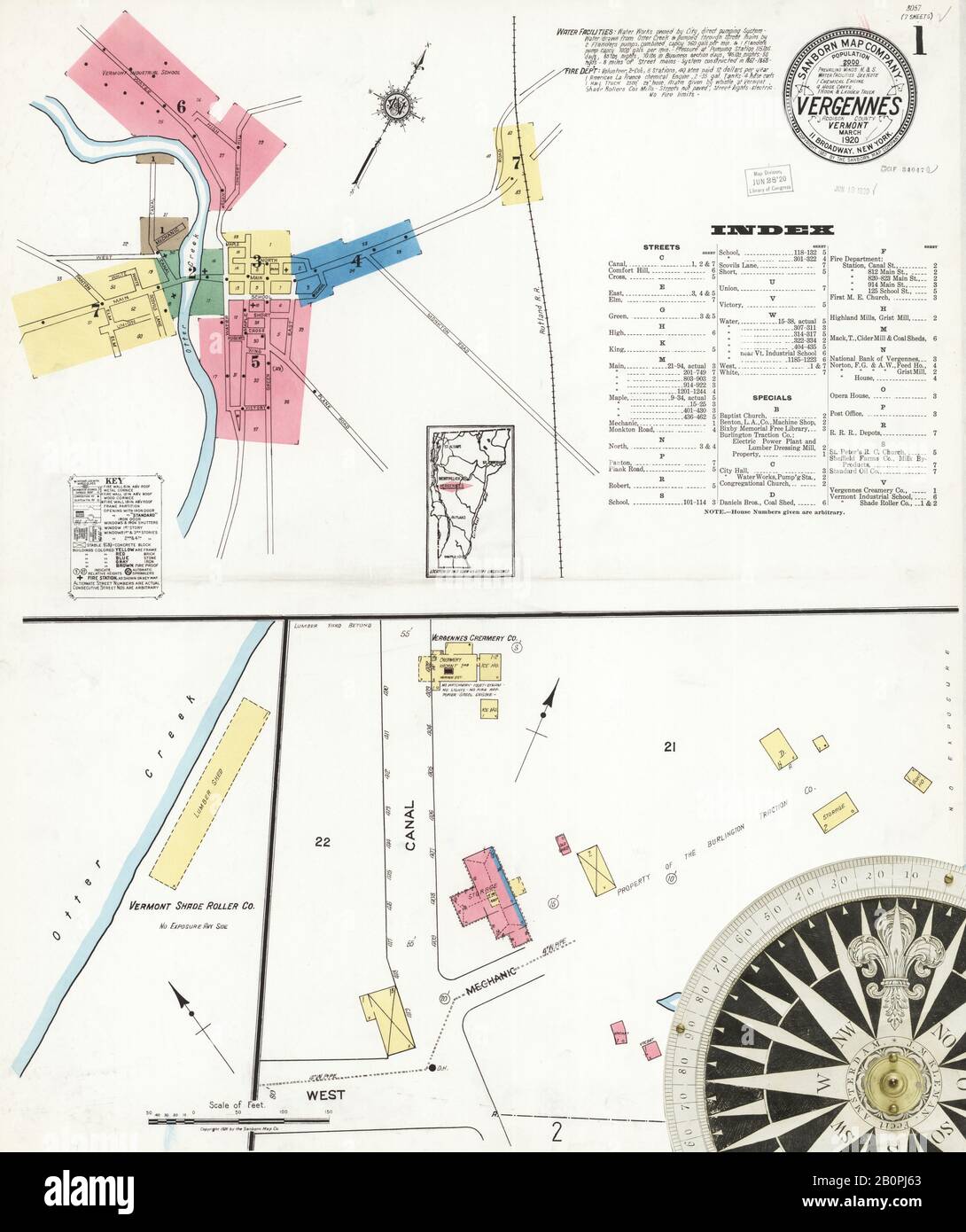 Image 1 of Sanborn Fire Insurance Map from Vergennes, Addison County ...
