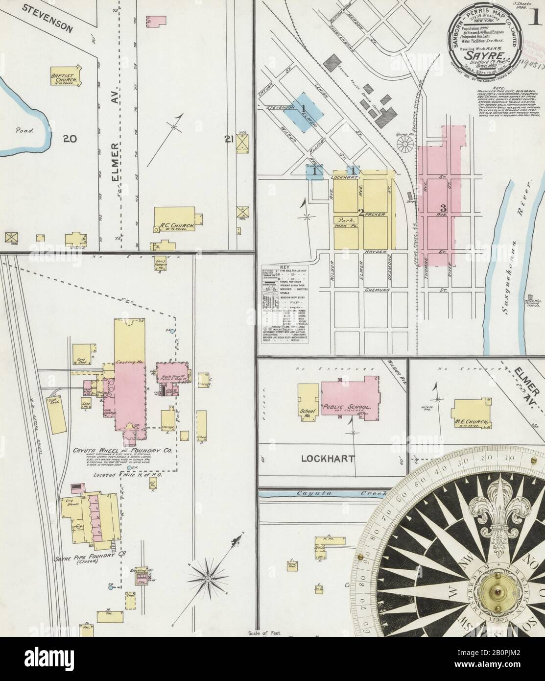 Map of sayre hi-res stock photography and images - Alamy