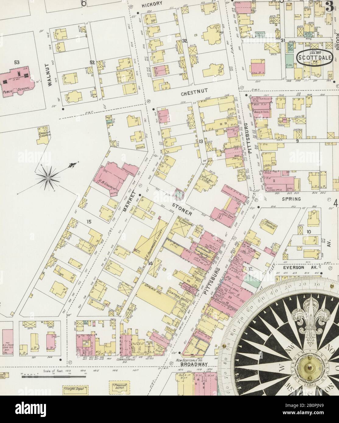 Scottdale map hi-res stock photography and images - Alamy