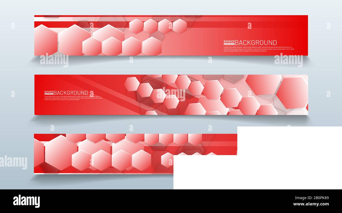 set rectangular banner background. modern abstract vector design Stock ...