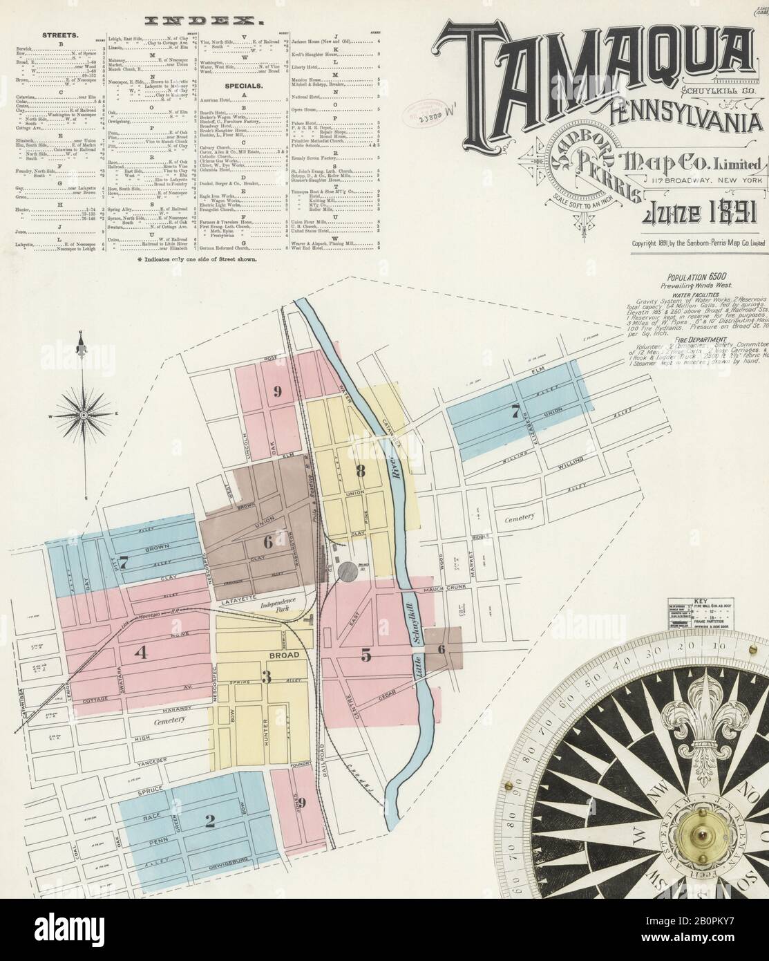 Image 1 of Sanborn Fire Insurance Map from Tamaqua, Schuylkill County ...