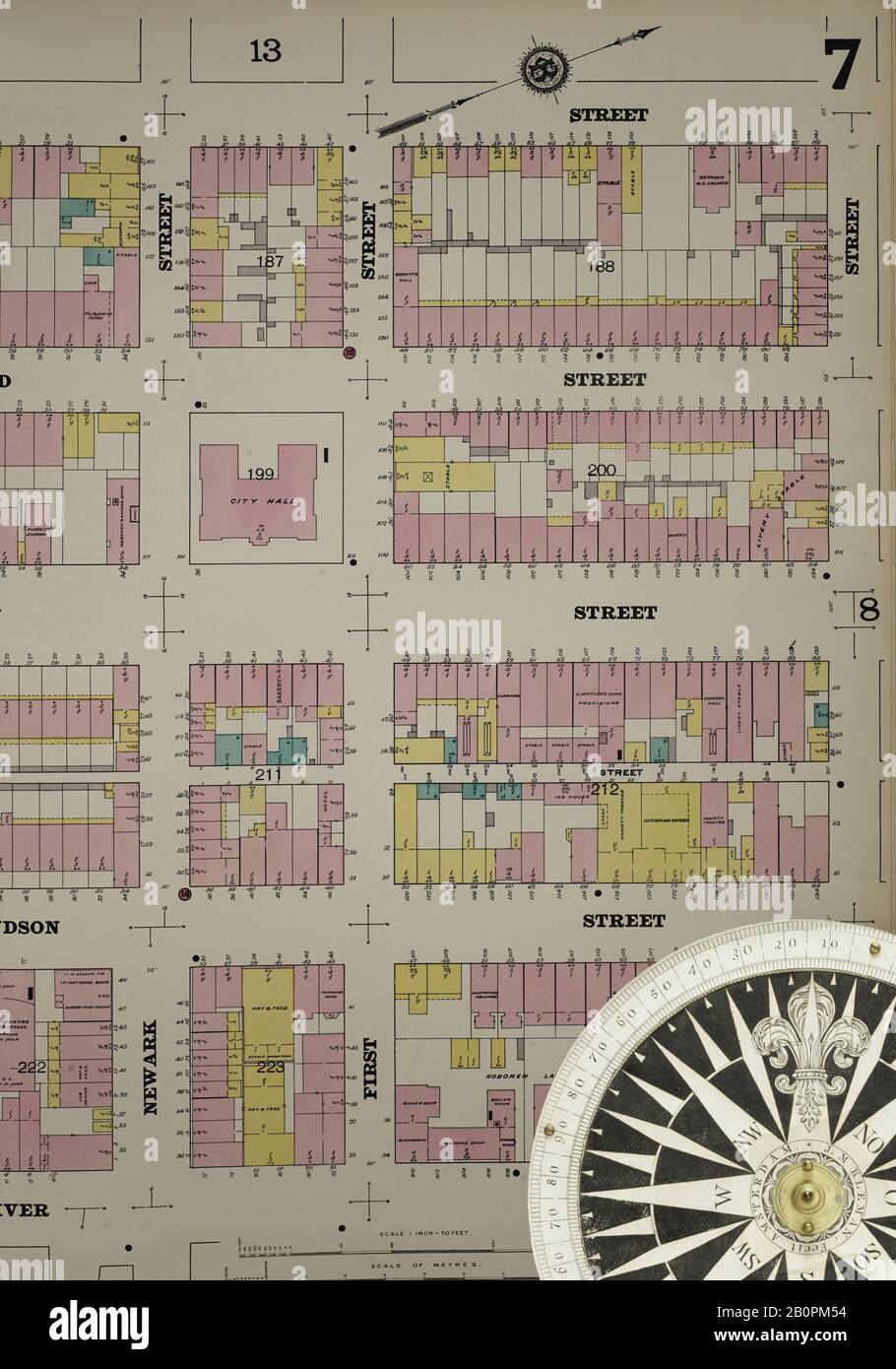 Old map of hoboken hi-res stock photography and images - Alamy