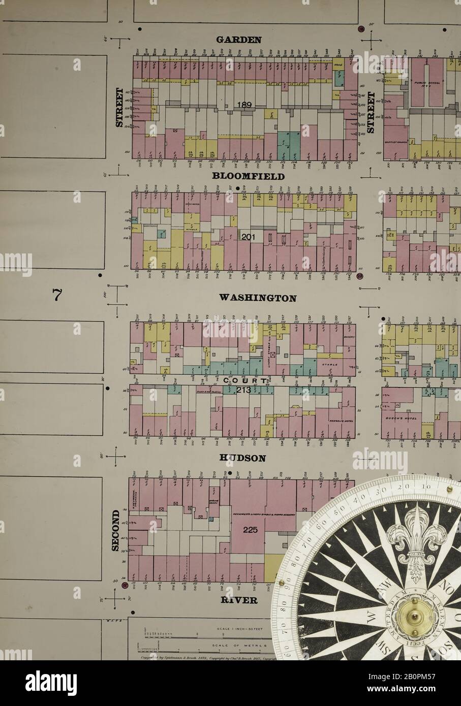 Old map of hoboken hi-res stock photography and images - Alamy