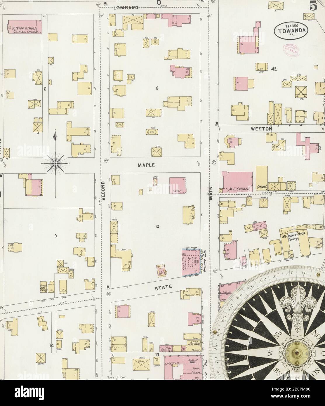 Map of towanda hi-res stock photography and images - Alamy