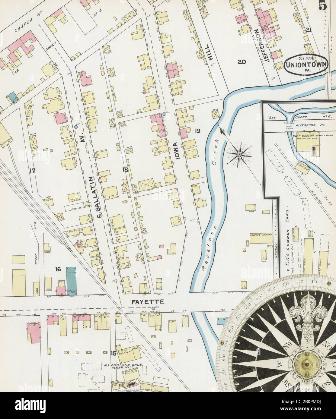 Map of uniontown pennsylvania hi-res stock photography and images - Alamy