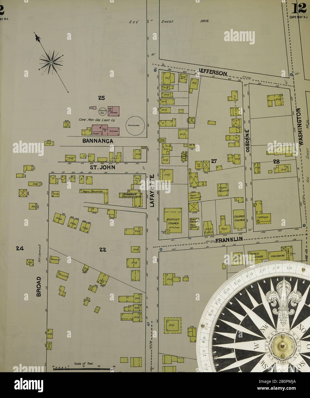 Old map of asbury park hi-res stock photography and images - Alamy