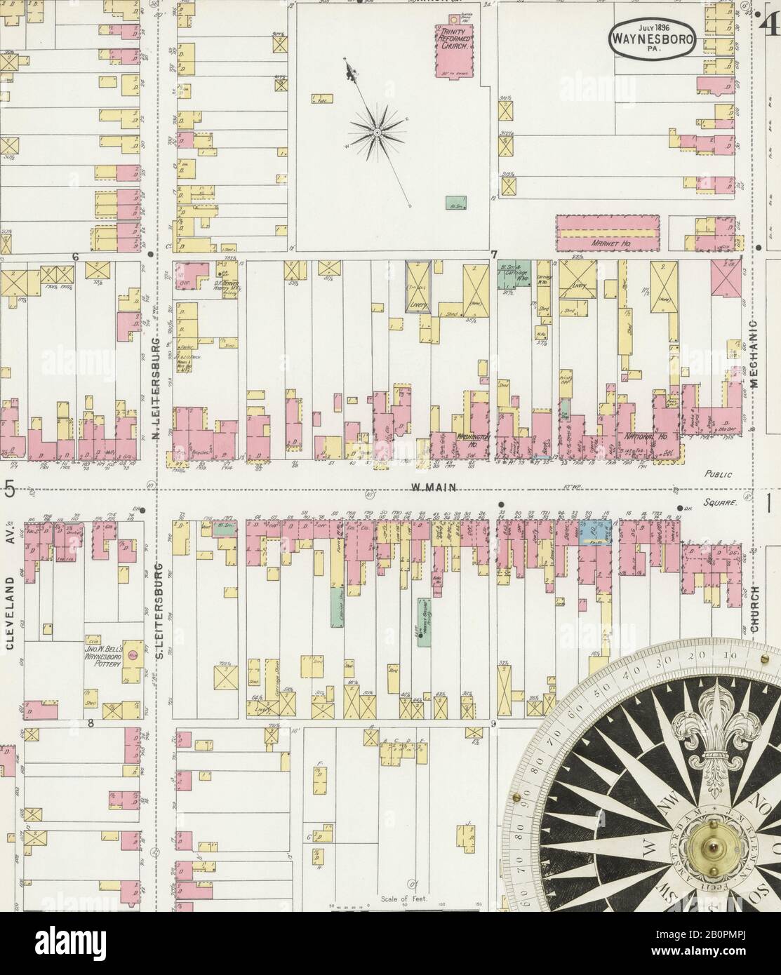 Waynesboro map hi-res stock photography and images - Alamy