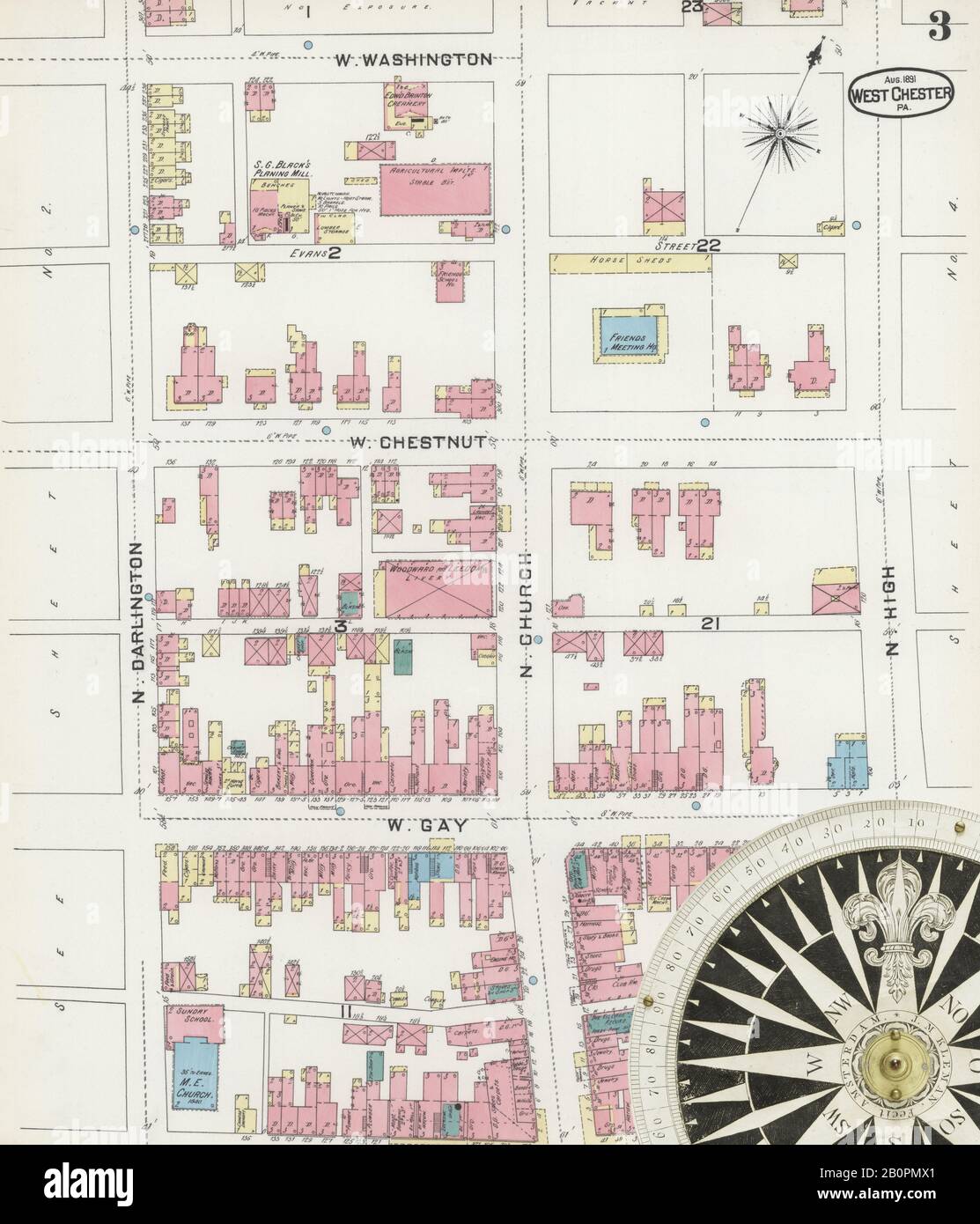 West chester pennsylvania map hi-res stock photography and images - Alamy