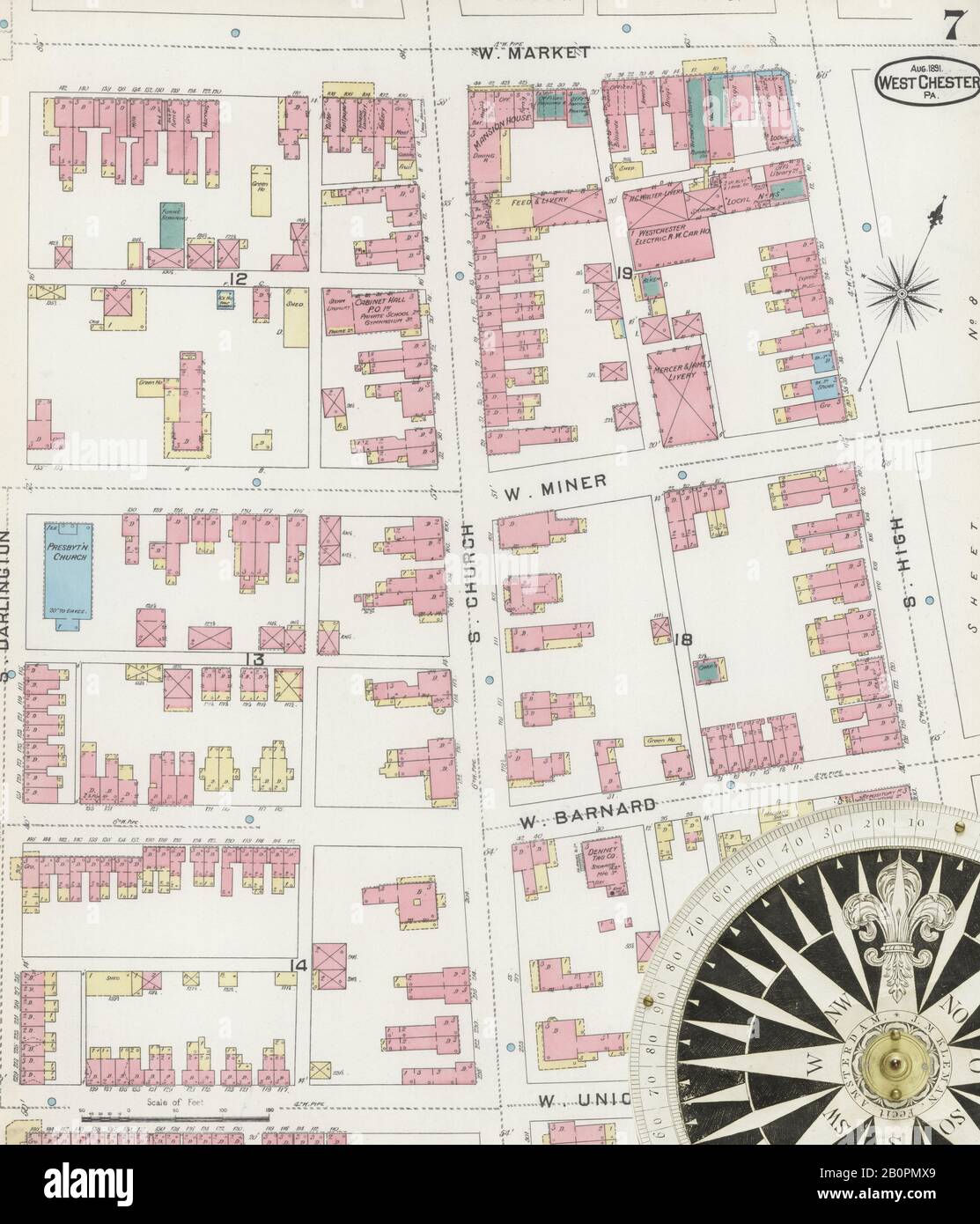 Map of west chester hi-res stock photography and images - Alamy