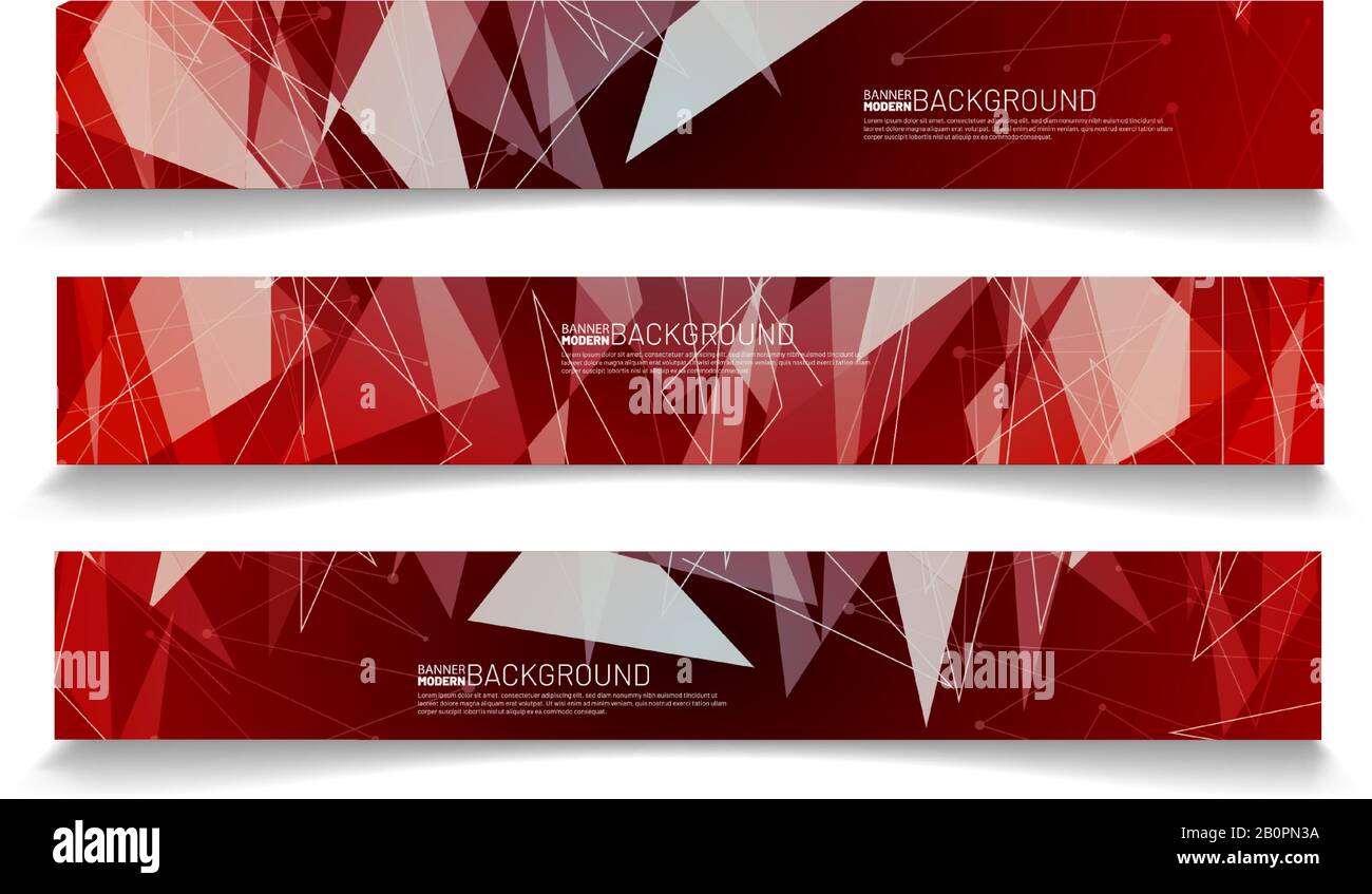 set rectangular banner background. modern abstract vector design Stock ...