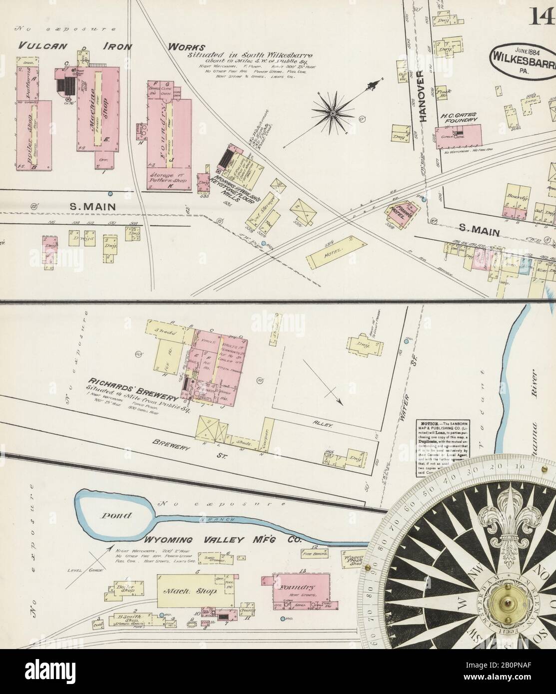 Map of wilkes barre pennsylvania hi-res stock photography and images ...