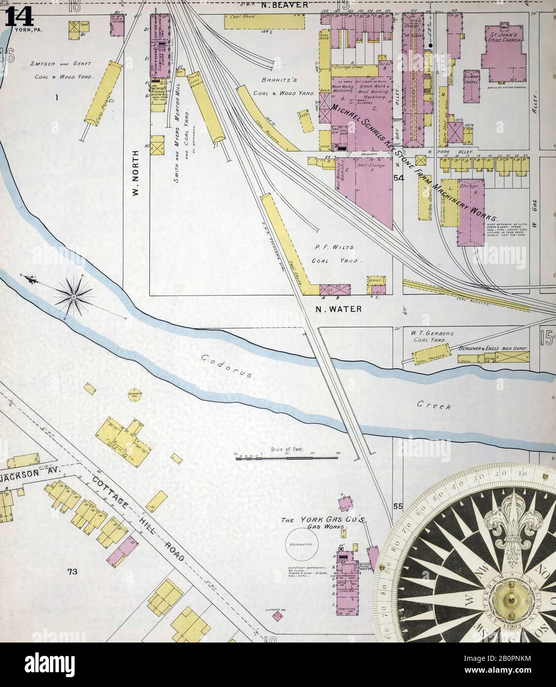 Old map shrewsbury hi-res stock photography and images - Alamy
