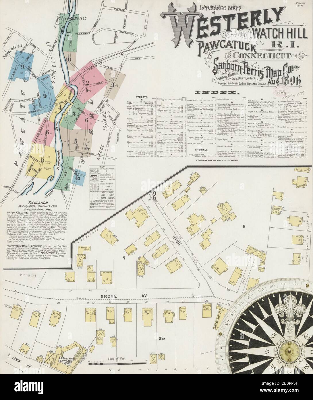 Image 1 of Sanborn Fire Insurance Map from Westerly, Washington County ...