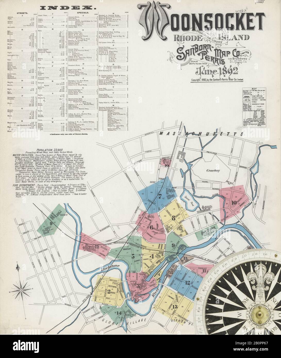 Map of woonsocket hi-res stock photography and images - Alamy