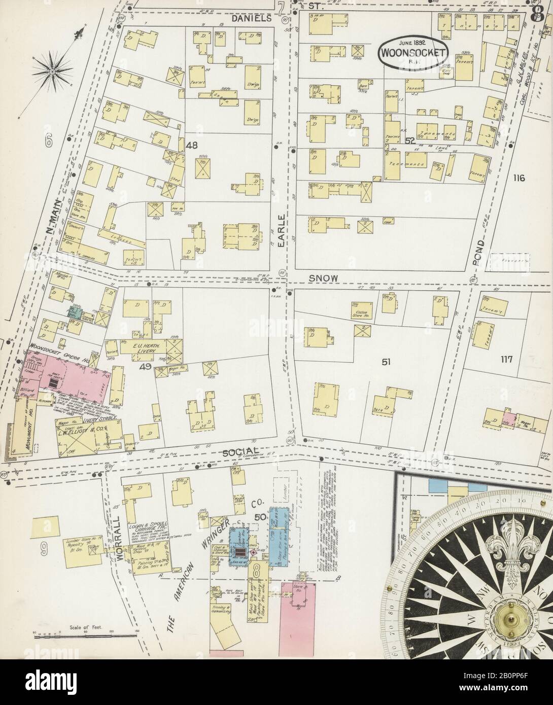 Map of woonsocket hi-res stock photography and images - Alamy