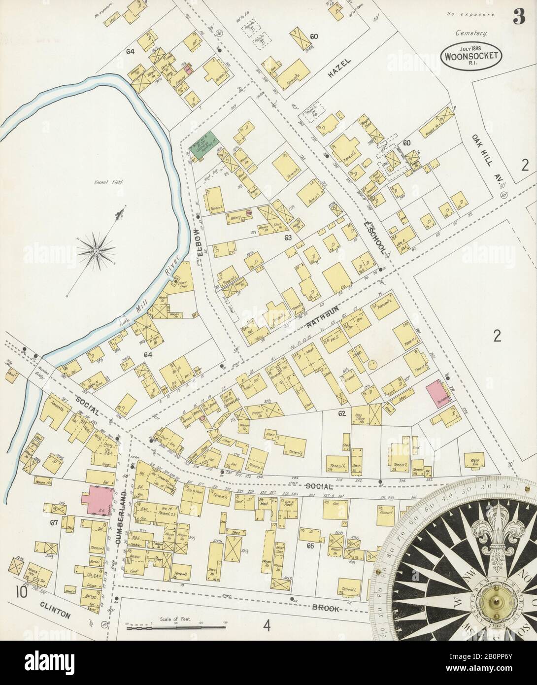 Map of woonsocket hi-res stock photography and images - Alamy
