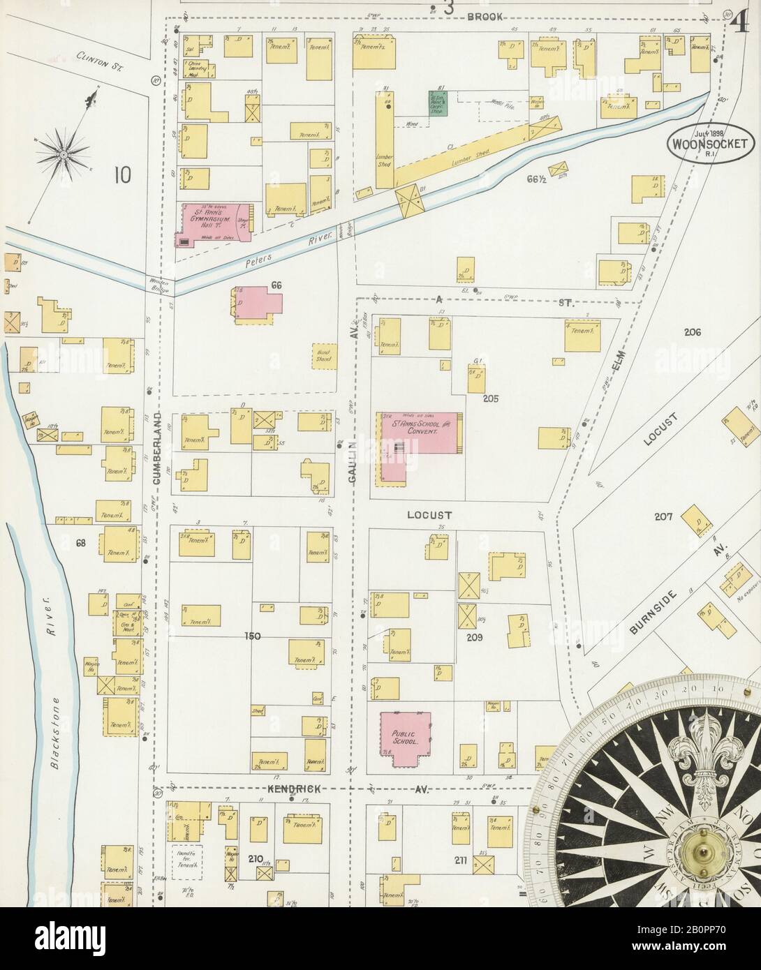 Map of woonsocket hi-res stock photography and images - Alamy