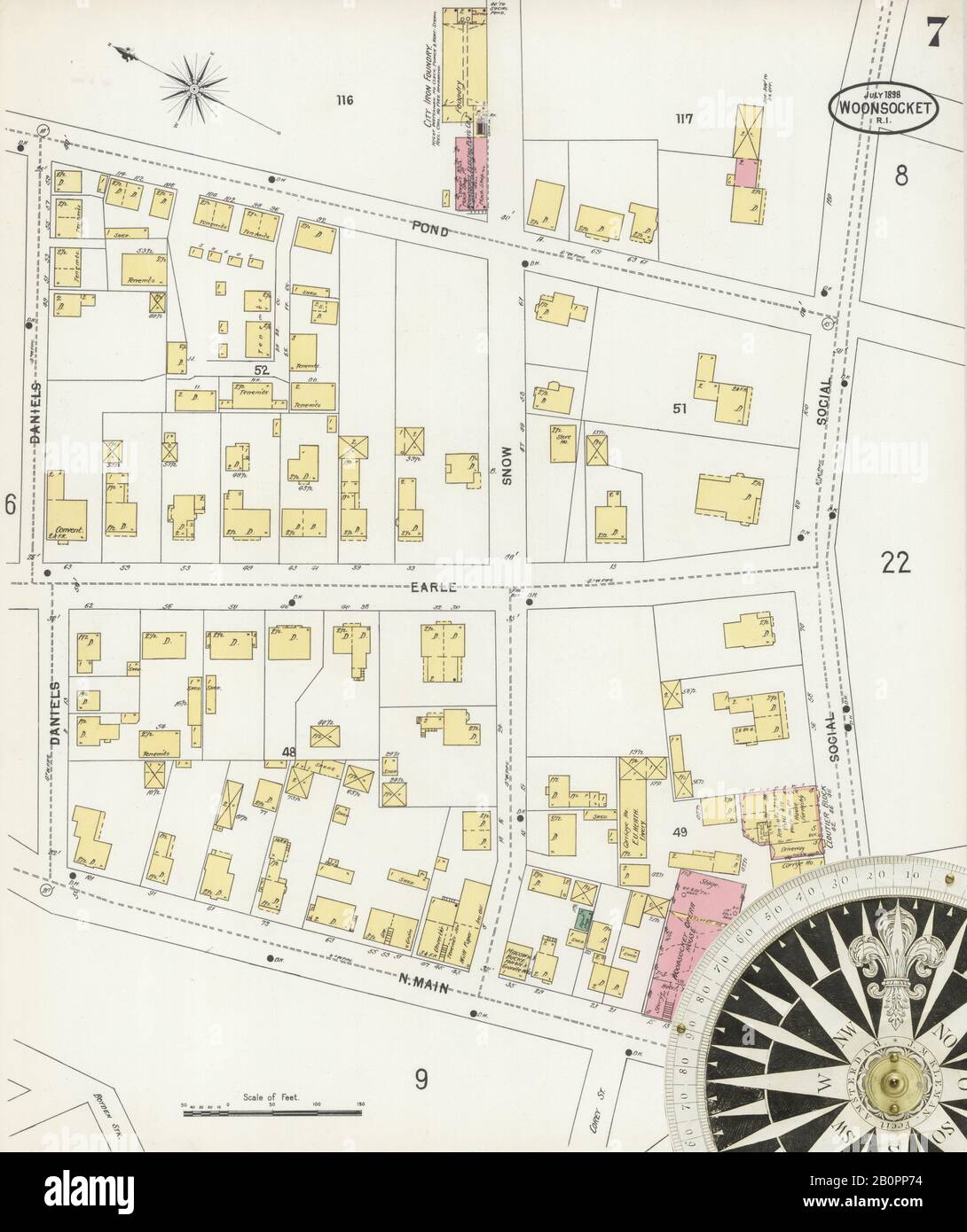 Map of woonsocket hi-res stock photography and images - Alamy