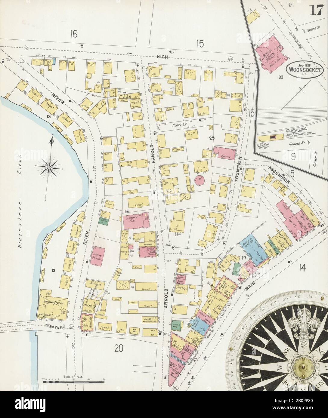 Map of woonsocket hi-res stock photography and images - Alamy