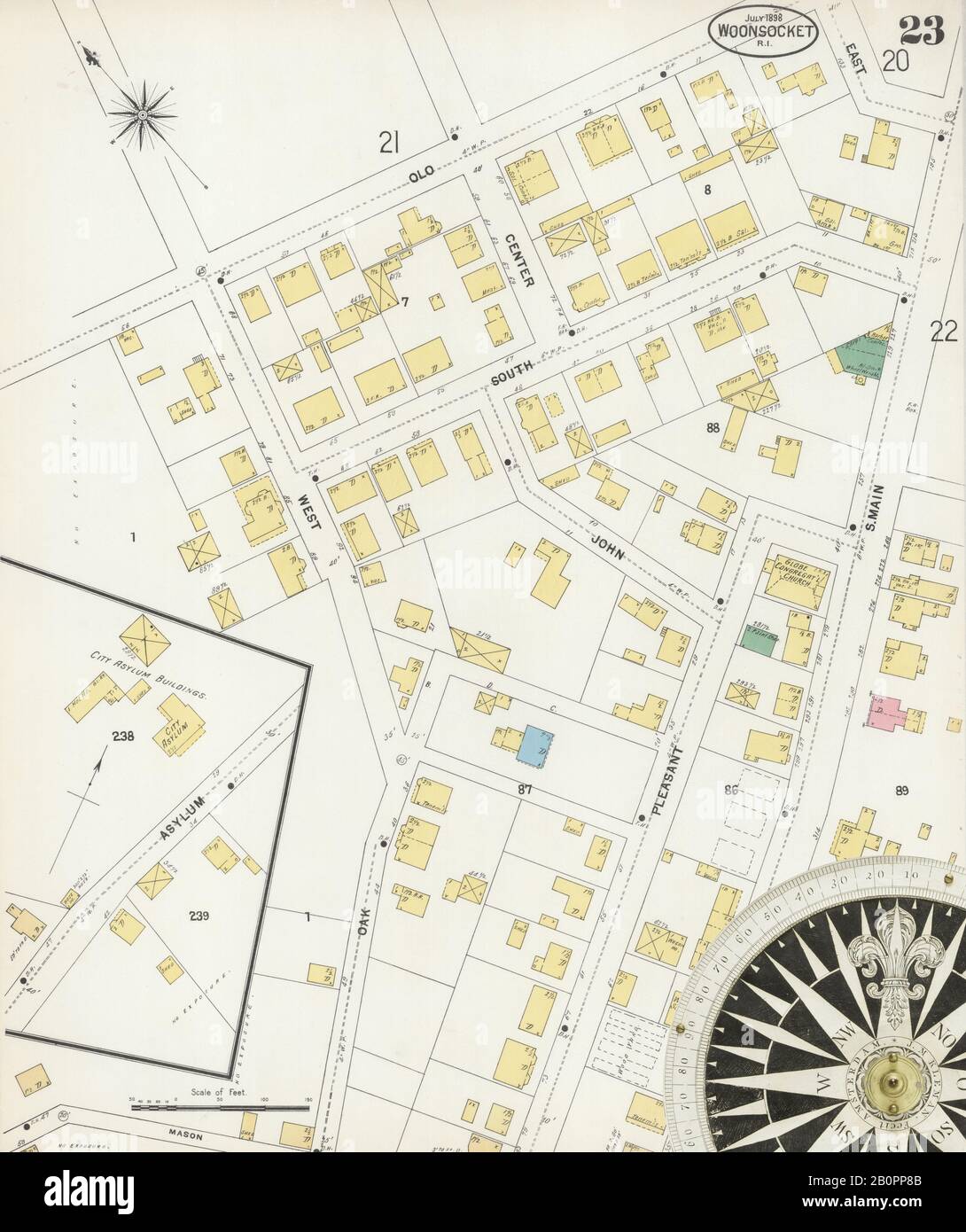 Map of woonsocket hi-res stock photography and images - Alamy