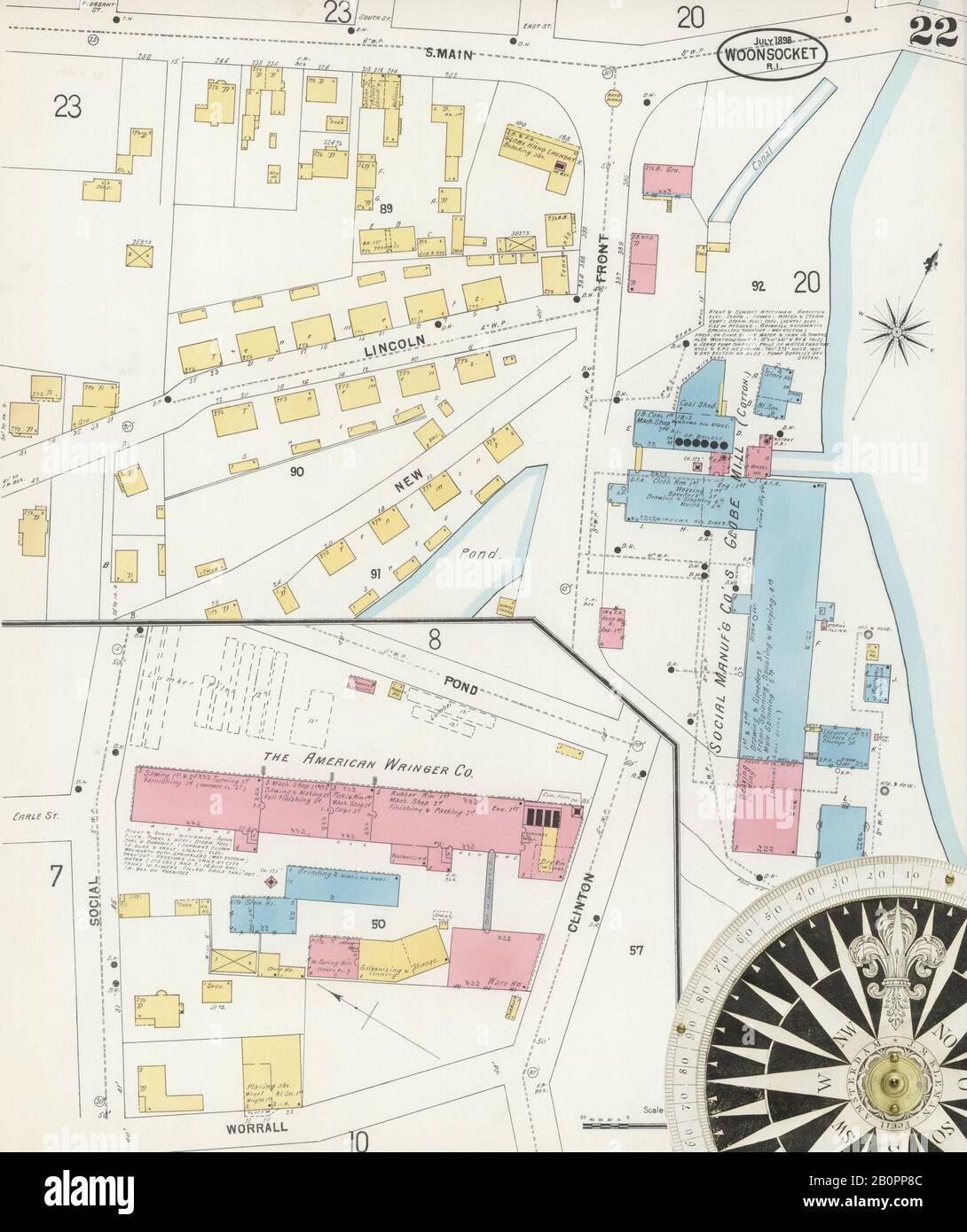 Map of woonsocket hi-res stock photography and images - Alamy
