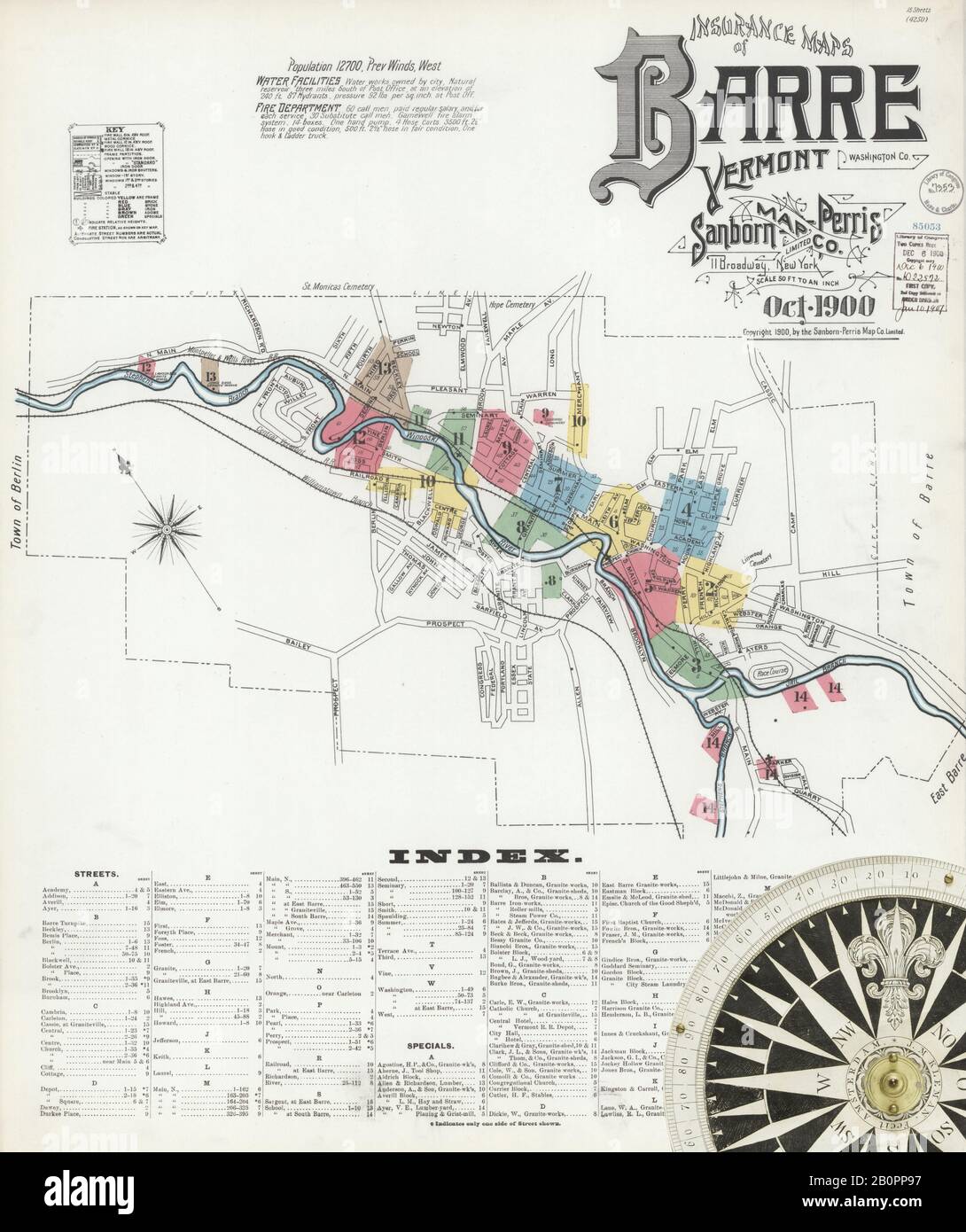 Image 1 of Sanborn Fire Insurance Map from Barre, Washington County ...