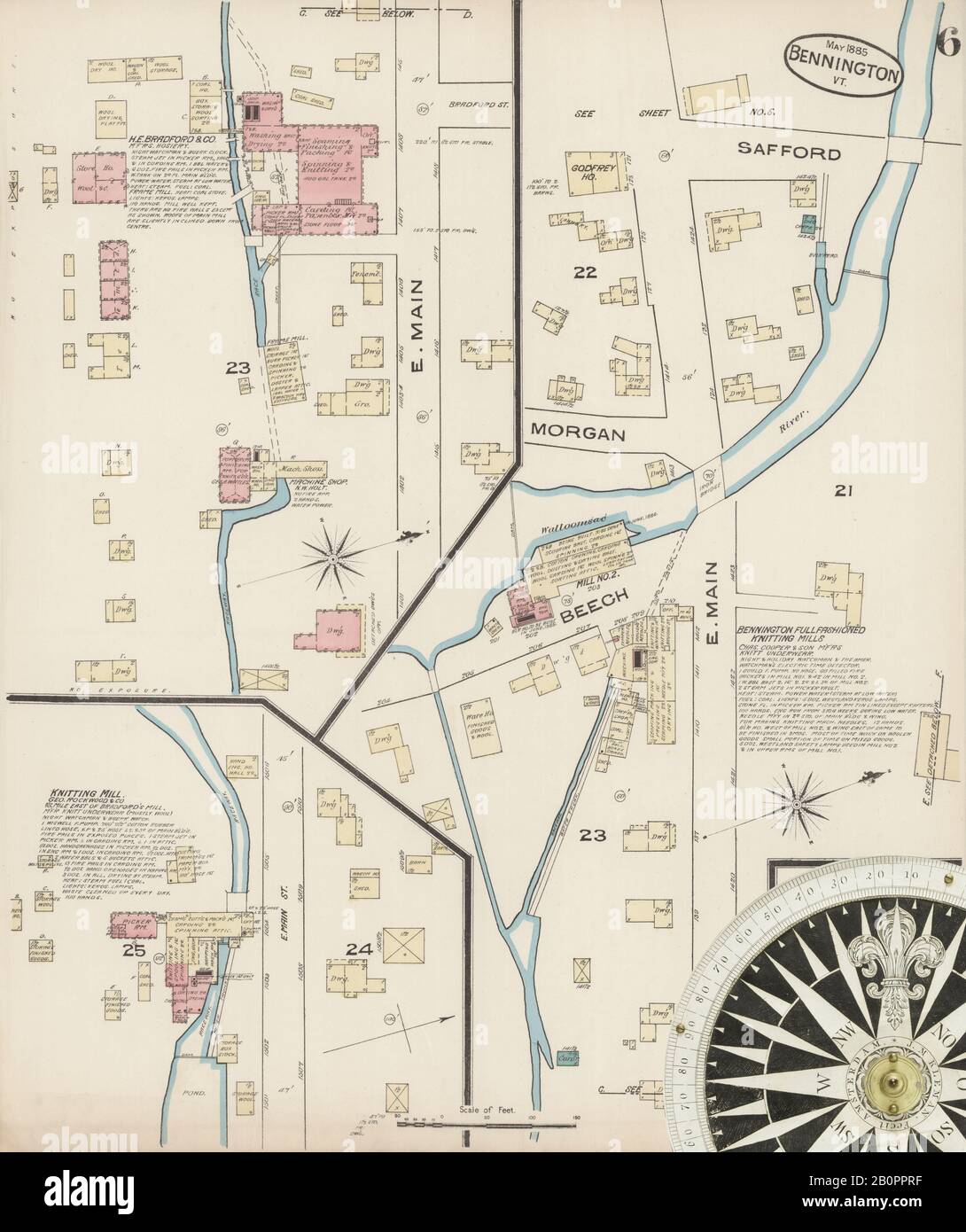 Map of bennington hi-res stock photography and images - Alamy