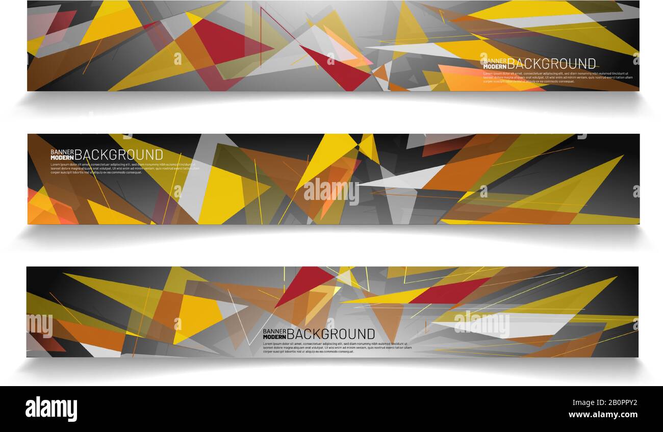 set rectangular banner background. modern abstract vector design Stock Vector Image & Art - Alamy