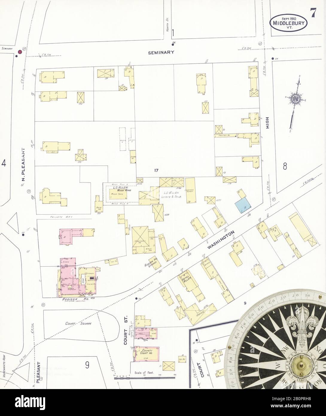 Map Of Middlebury High Resolution Stock Photography and Images - Alamy