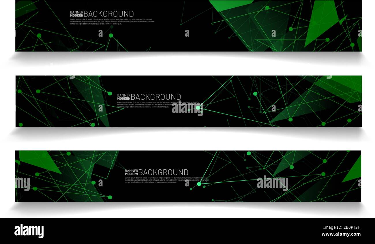 set rectangular banner background. modern abstract vector design Stock ...