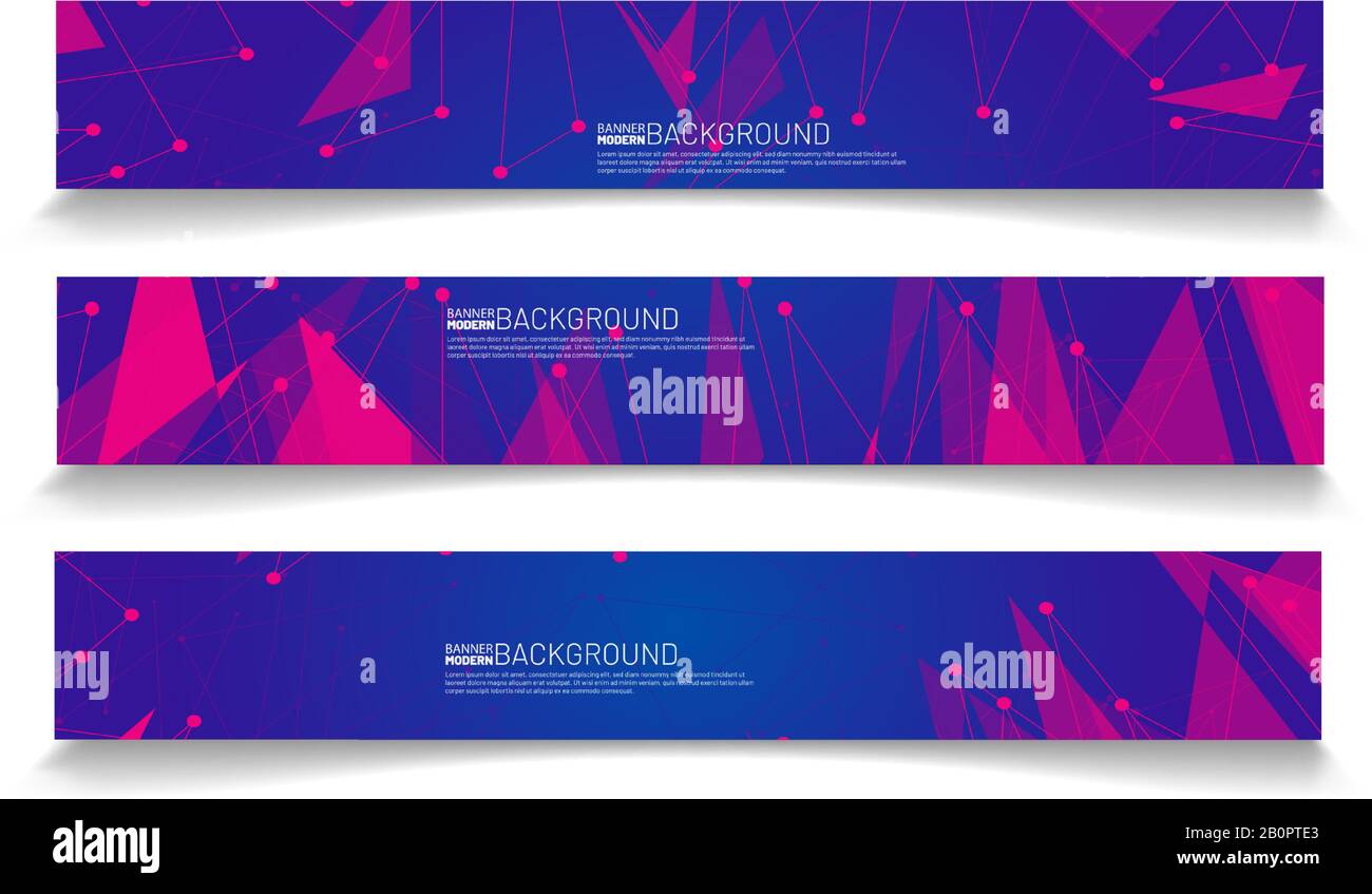 set rectangular banner background. modern abstract vector design Stock ...