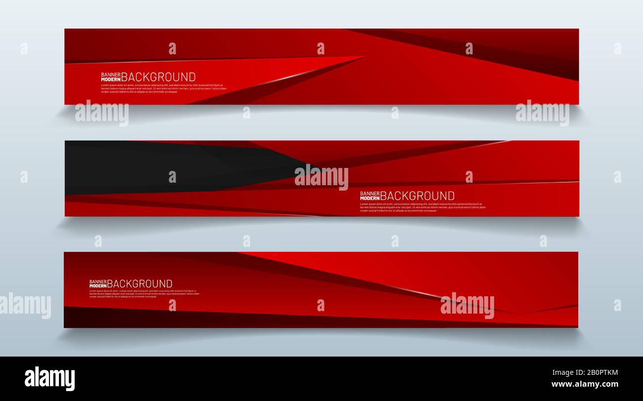 set rectangular banner background. modern abstract vector design Stock ...