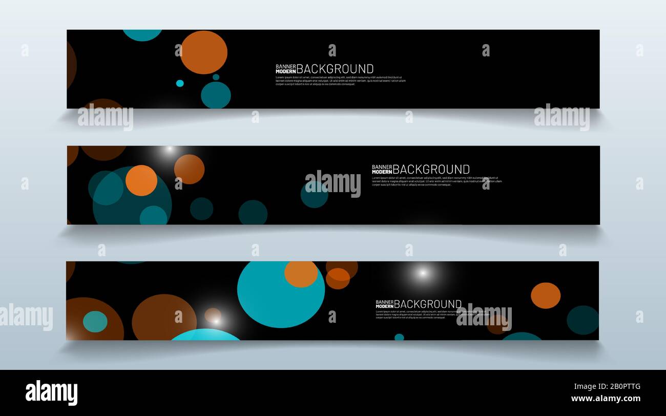 set rectangular banner background. modern abstract vector design Stock ...