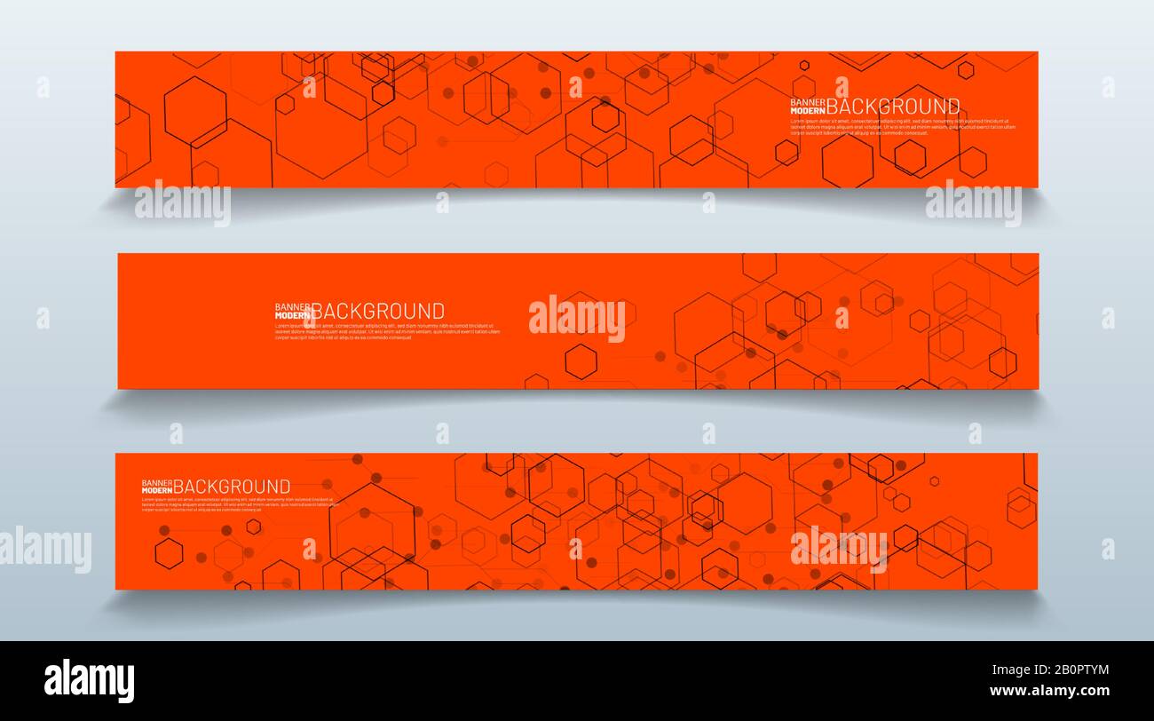 set rectangular banner background. modern abstract vector design Stock ...