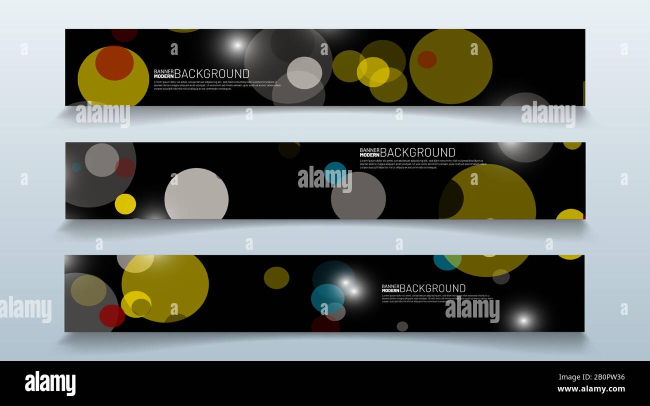 set rectangular banner background. modern abstract vector design Stock ...
