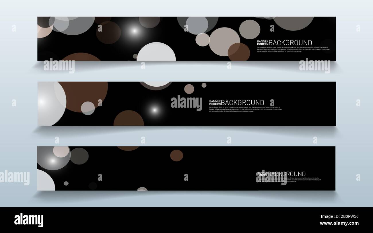 set rectangular banner background. modern abstract vector design Stock ...