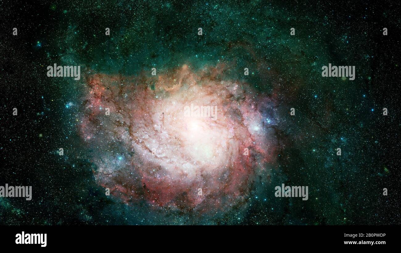Spiral galaxy. Elements of this image furnished by NASA Stock Photo - Alamy