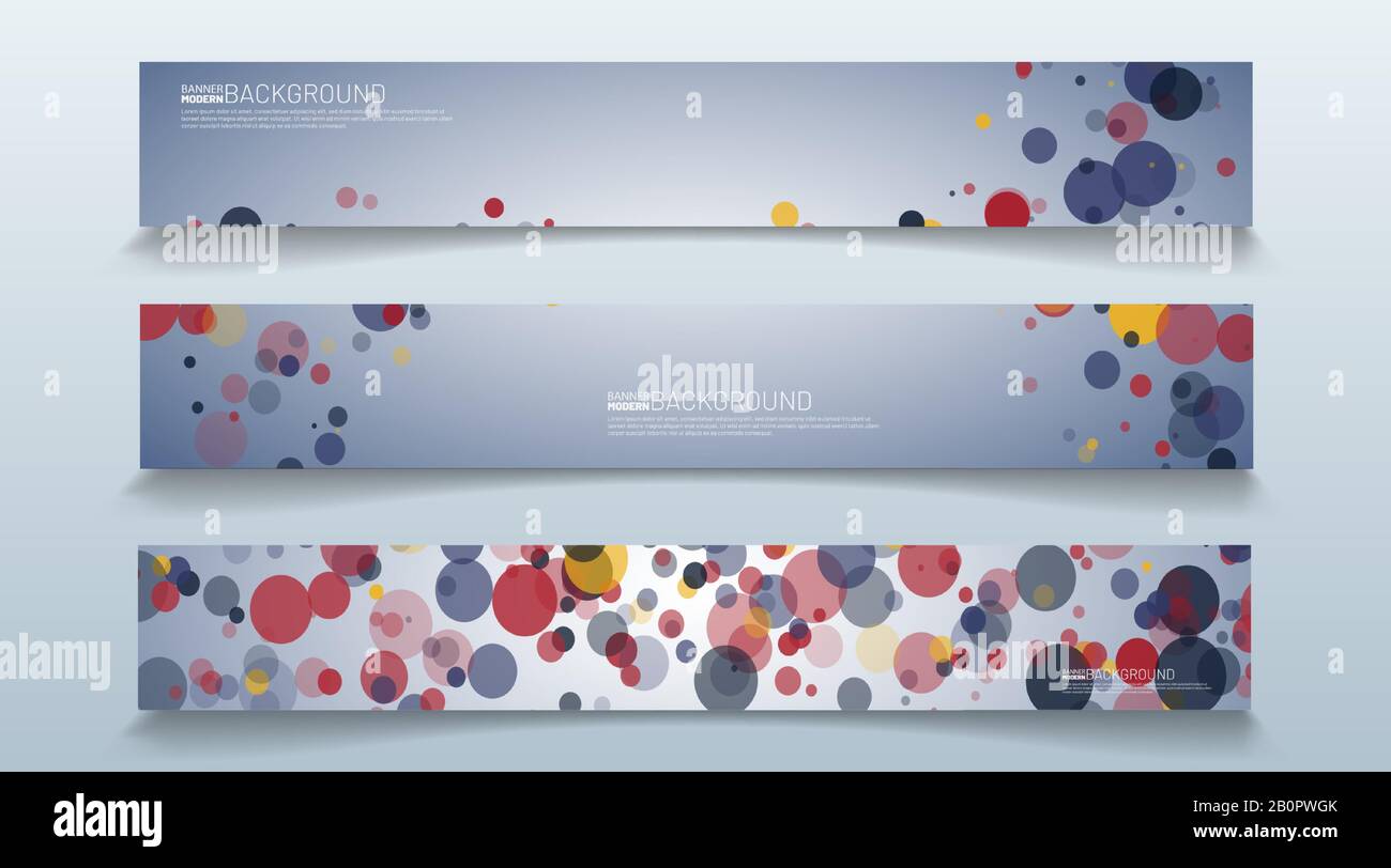 set rectangular banner background. modern abstract vector design Stock ...