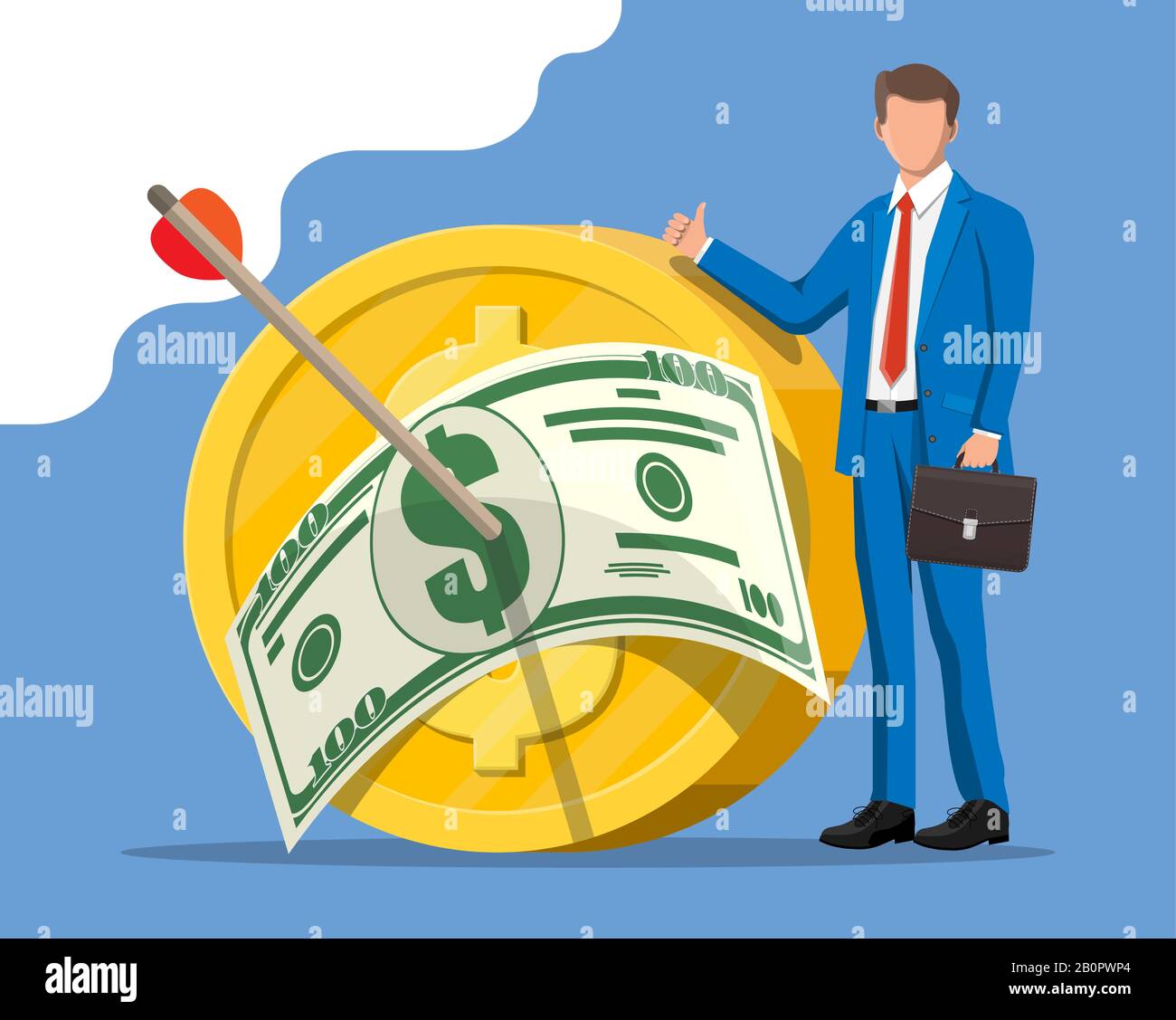 Cartoon target dollar coin Stock Vector Images - Alamy
