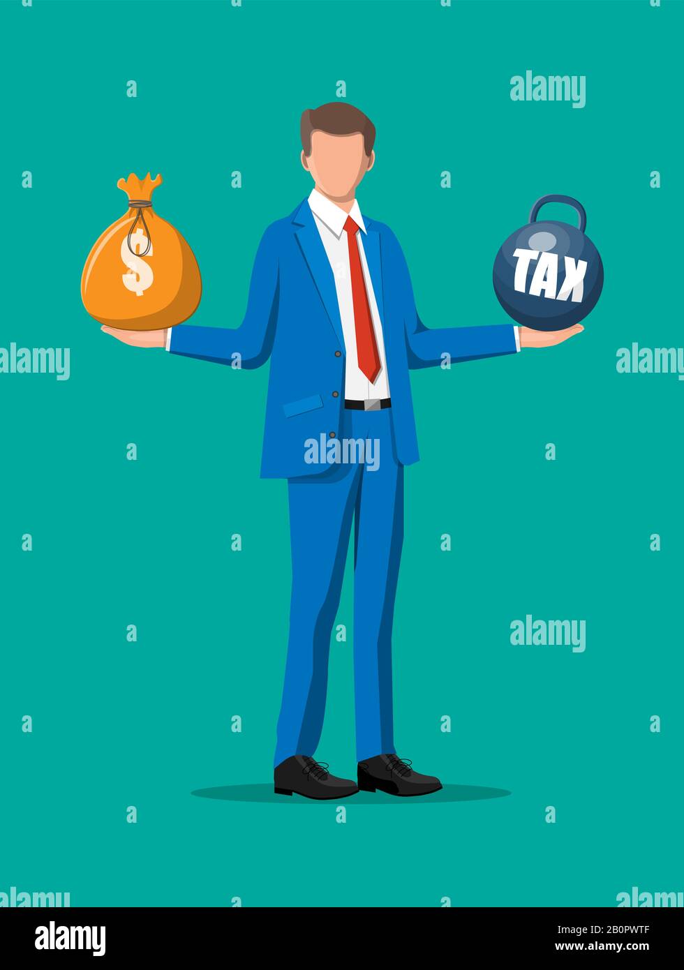 Tax burden concept Stock Vector Image & Art - Alamy