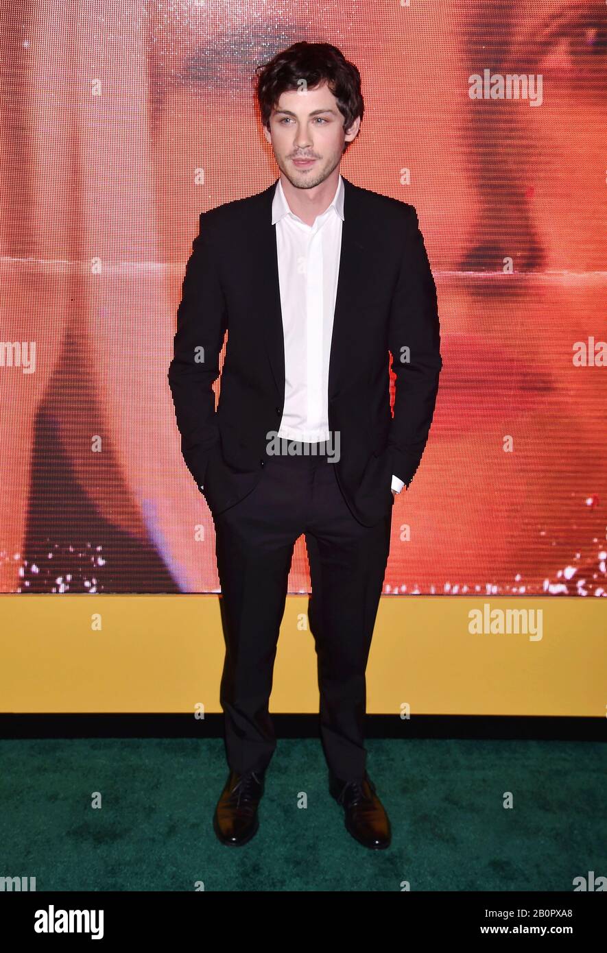 LOS ANGELES, CA - FEBRUARY 19: Logan Lerman attends the premiere of ...