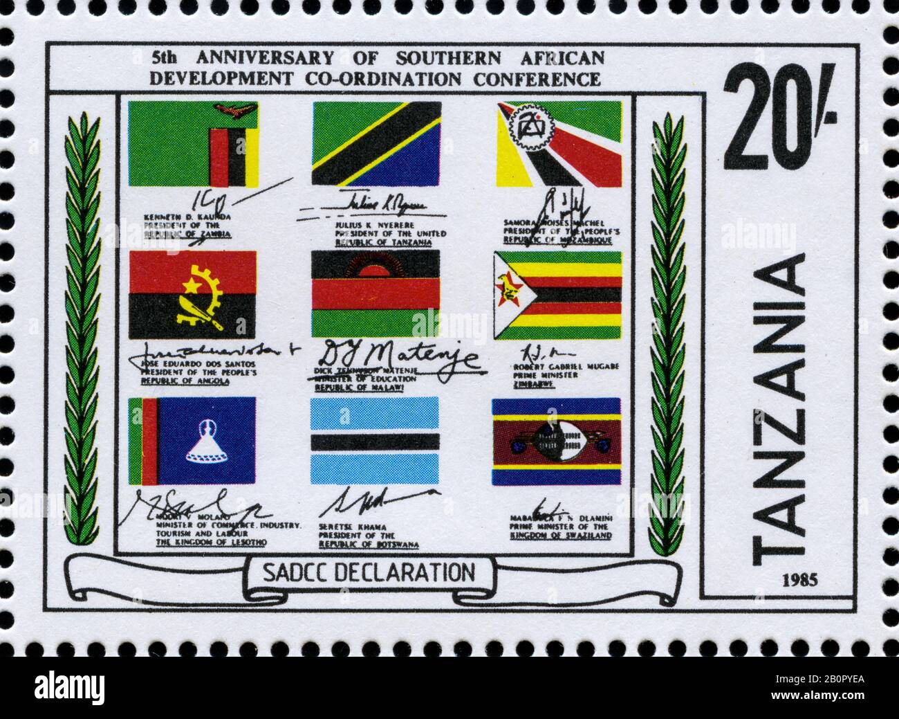 Flags and Signatures of the Heads of State Stock Photo - Alamy