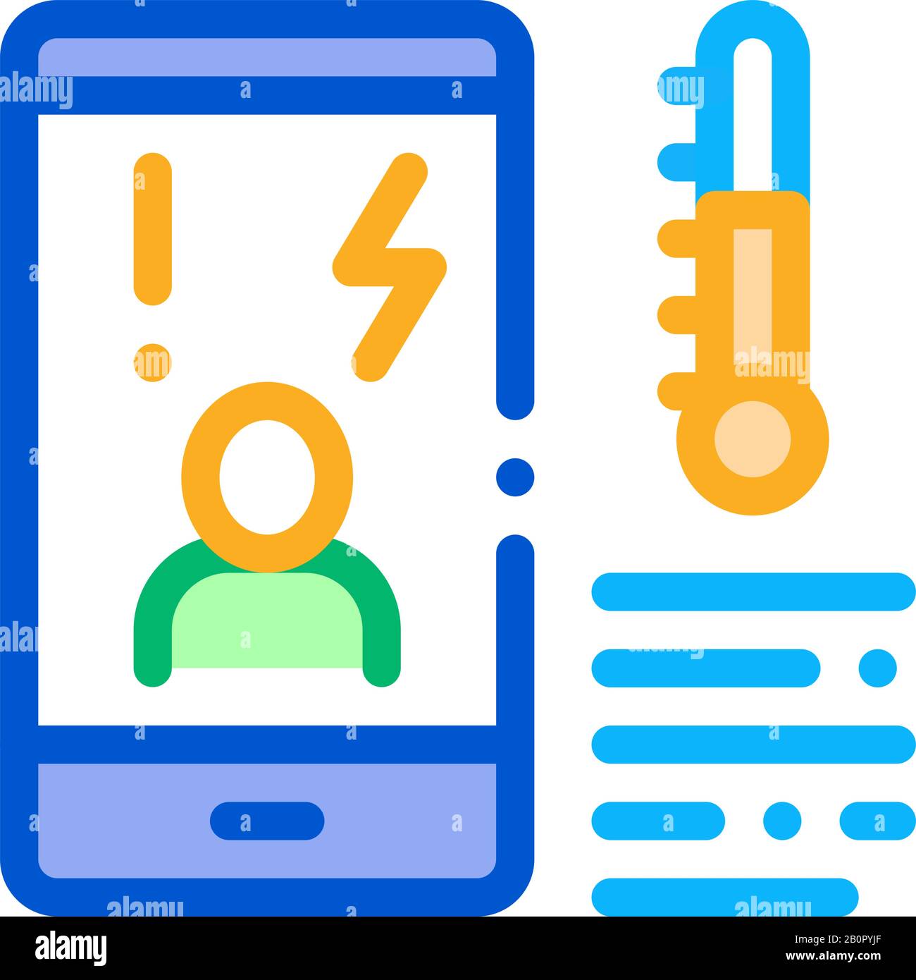 Temperature Phone Icon Vector Outline Illustration Stock Vector Image ...