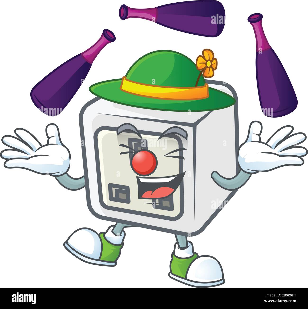 Smart USB power socket cartoon character style playing Juggling Stock ...