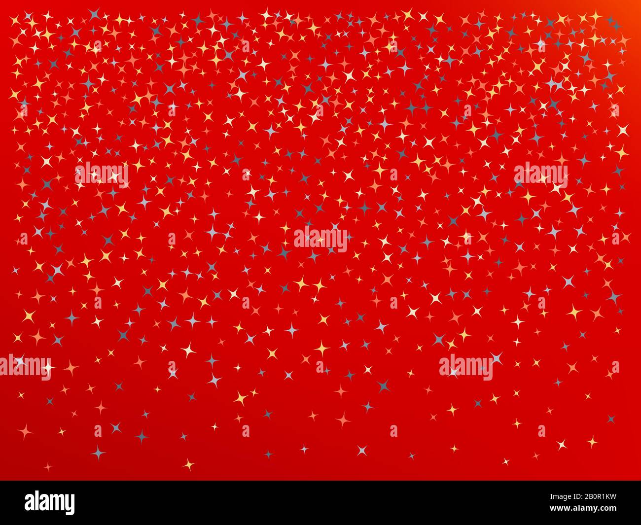 Red color background. Stars confetti. Funny colorific idea. Scattered ...