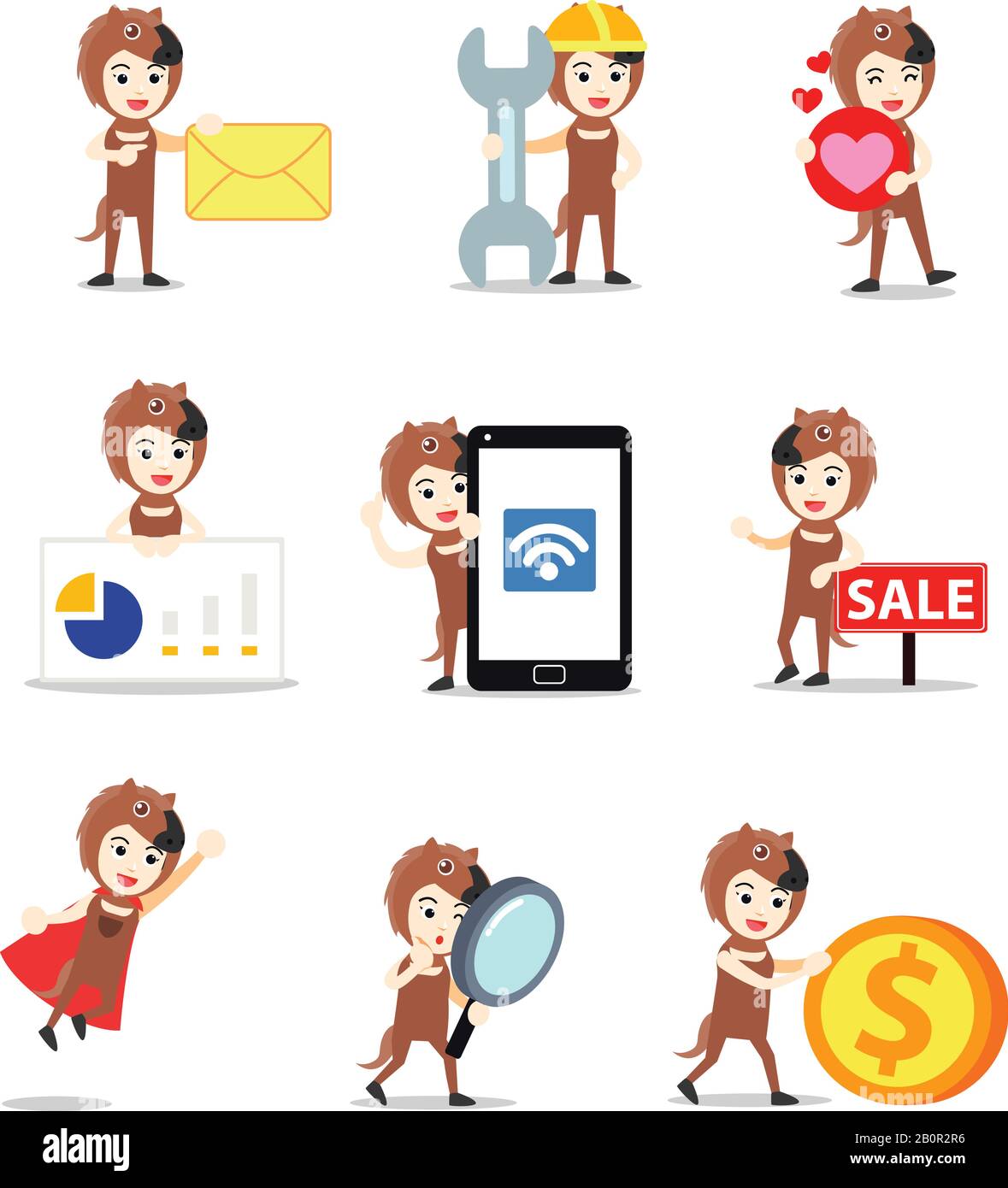 Training in horse riding Cut Out Stock Images & Pictures - Alamy