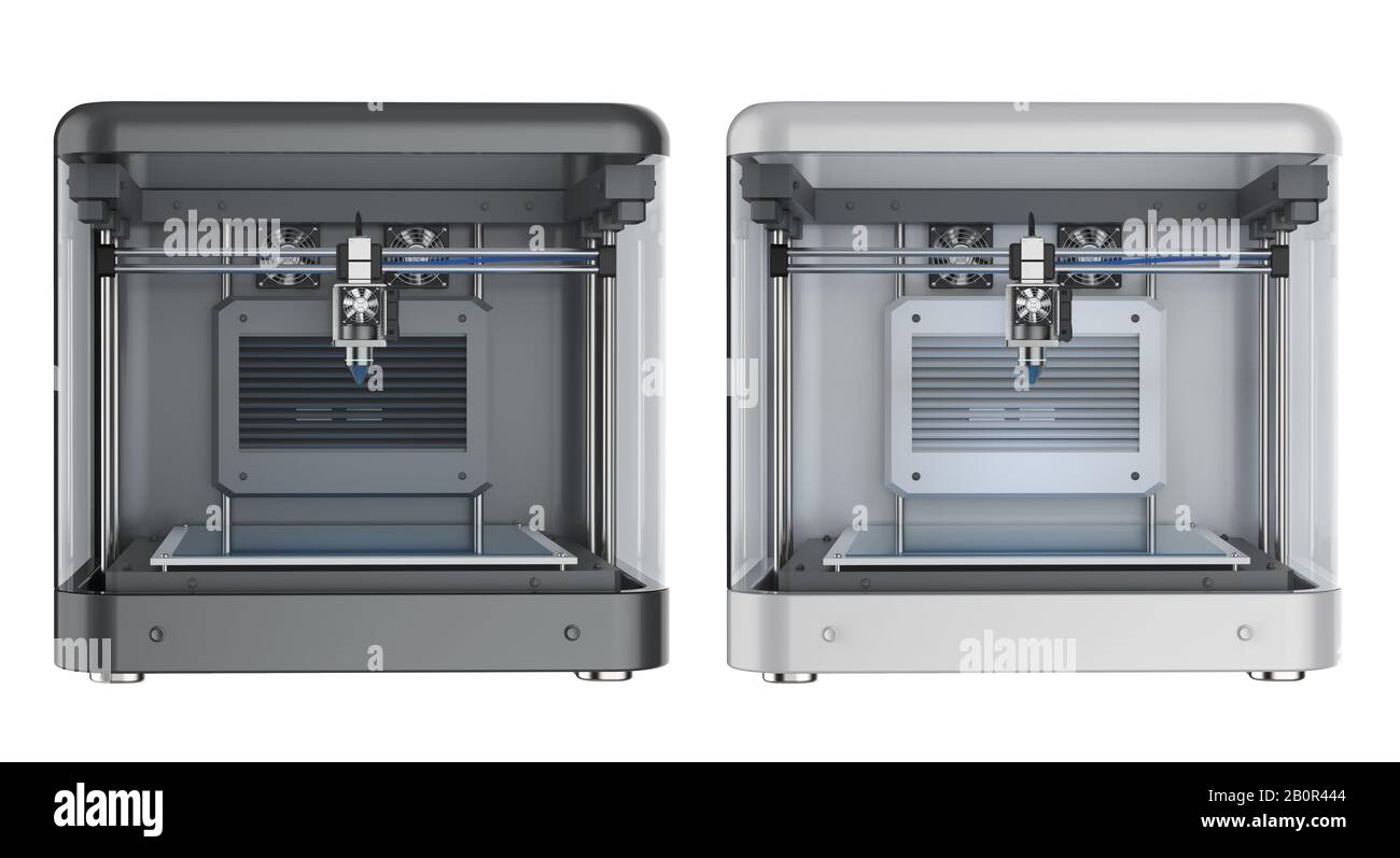 3d rendering 3d printer with injector nozzle isolated Stock Photo - Alamy