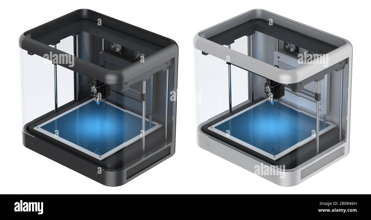 3d rendering 3d printer with injector nozzle isolated Stock Photo - Alamy