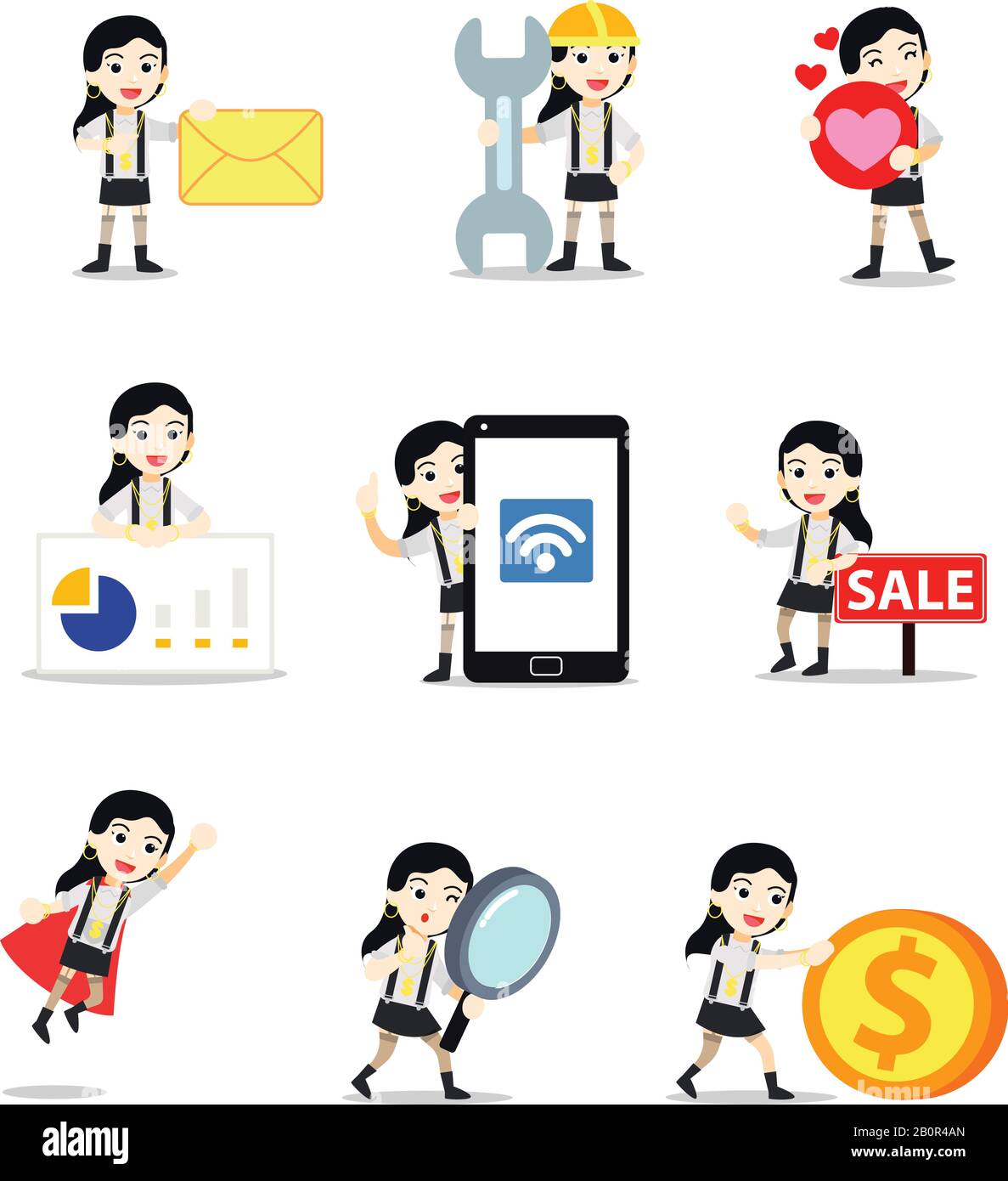 Set character of woman as a queen of poker player in gambling game ...
