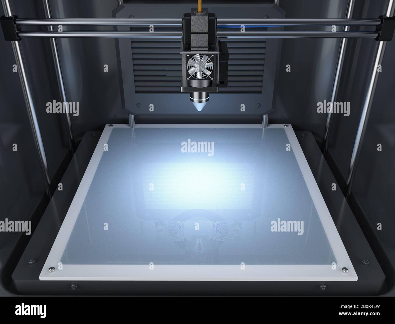 3d rendering 3d printer with injector nozzle Stock Photo - Alamy